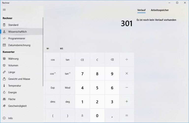 Windows 10 Rechner